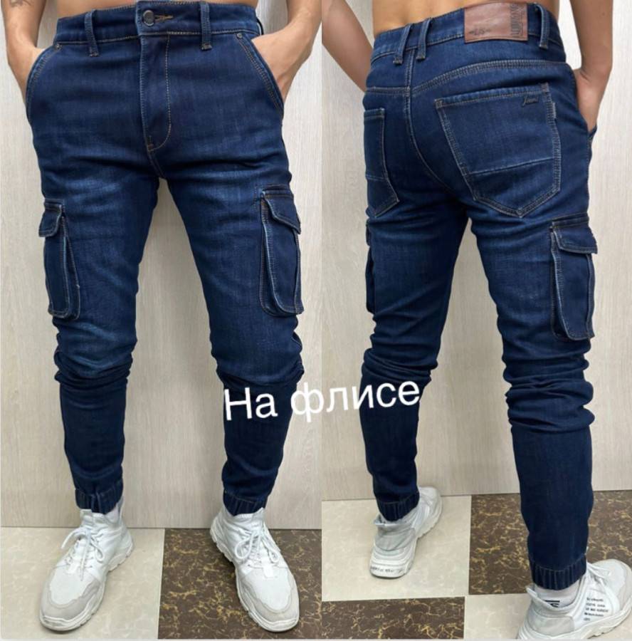 Купить джинсы мужские на флисе арт. 1376687 - джинсы| ОПТОМОЛЛ